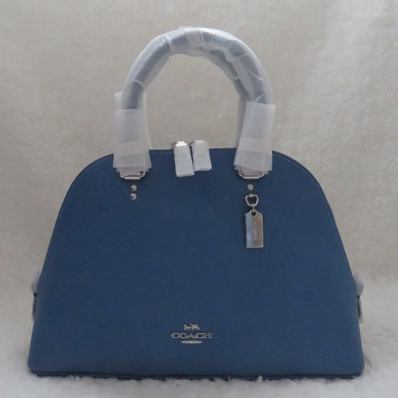 Coach | Bags | Coach Crossgrain Leather Katy Satchel Sky Blue | Poshmark